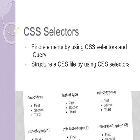 CSS Selectors | PPTX