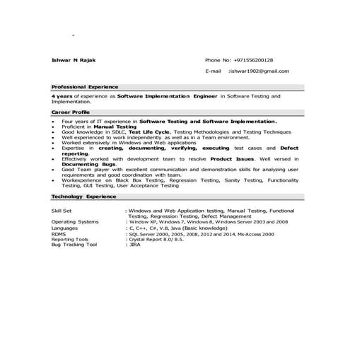 Nisha qa specialist | DOC