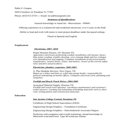 Resume-2015 | PDF