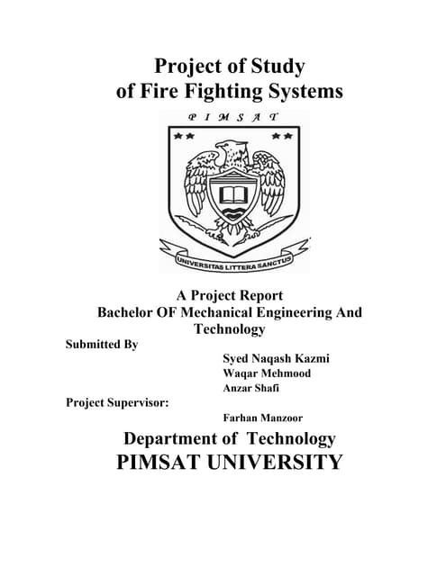 Fire Fighting System project | PDF