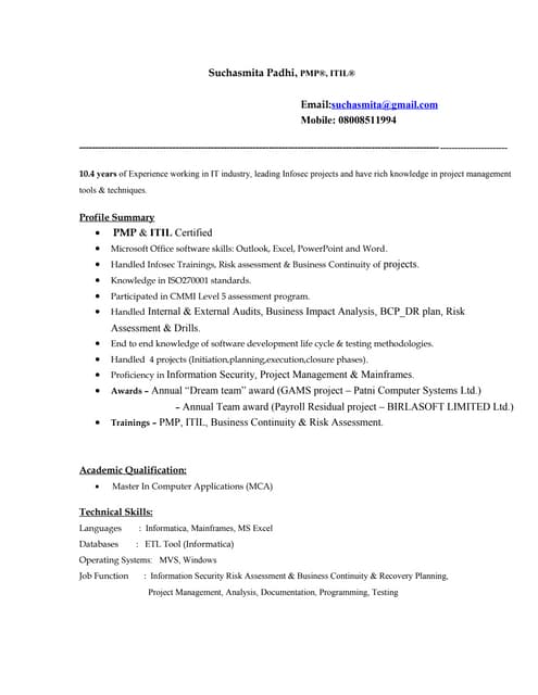 Resume(Ashwini) | PDF