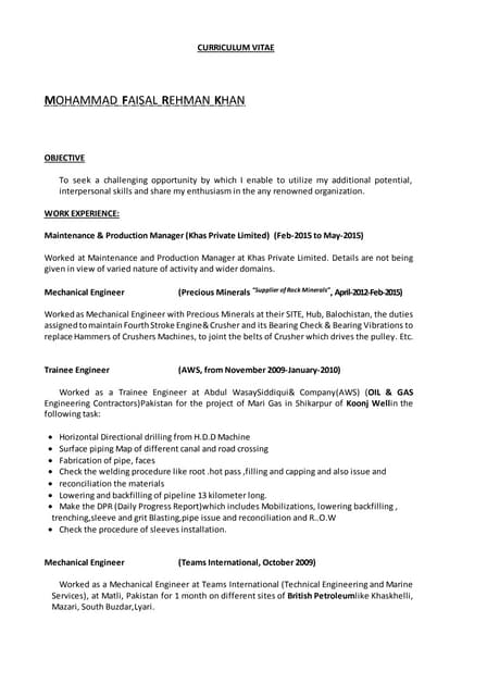 Mubashar BTech CV (1) | DOCX | Auto Repair | Automotive