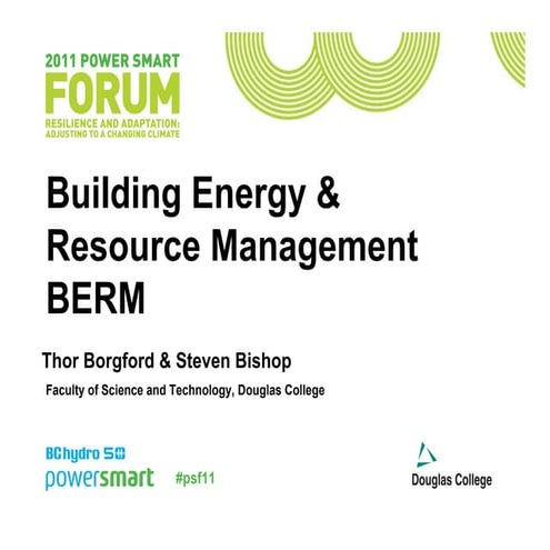 BCH2011_Day1_EM Training & Tools_Thor Borgford_Steven Bishop | PDF