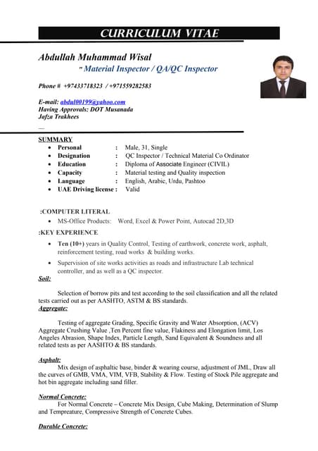 AFZAL CV update | DOCX | Civil Engineering Industry | Industries