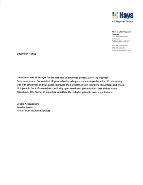 Reference Letter - Lisa Ross Westgate | PDF