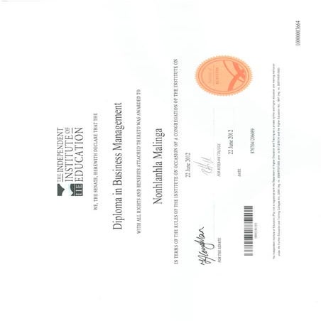 DIPLOMA IN BUSINESS MANAGEMENT | PDF