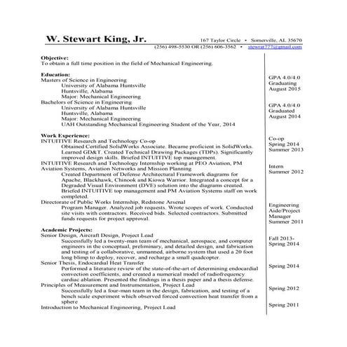 STEWART_KING_RESUME_NoSecretClearance | PDF
