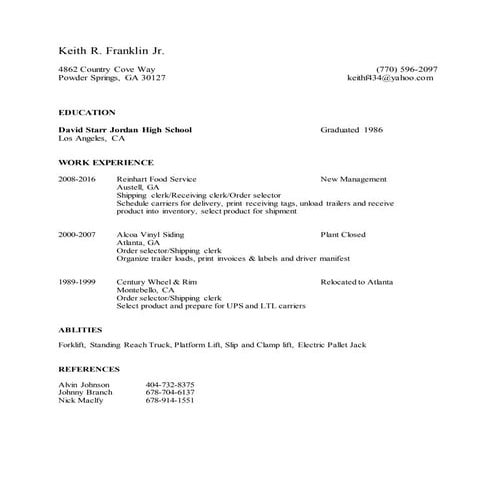 My Resume | DOCX
