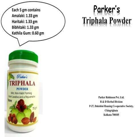 Parker’s Triphala | PPTX