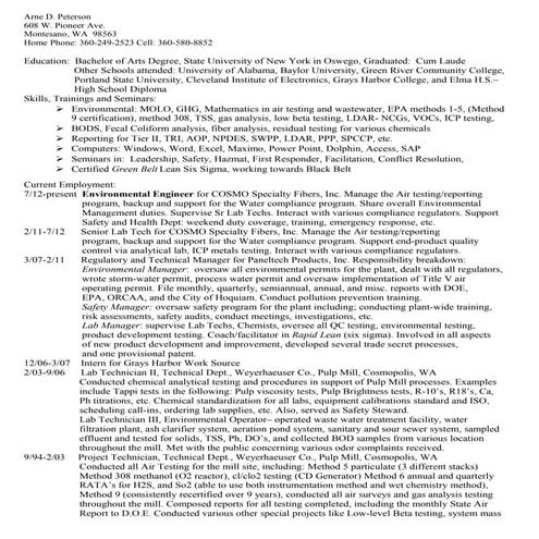 ArnePeterson-Resume (v3) | DOC