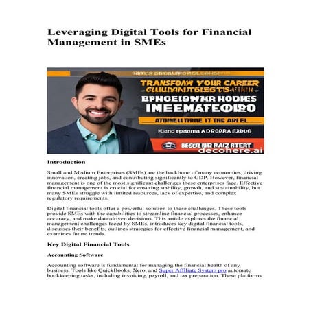 Understanding the Role of Digital Tools in SME Growth | DOCX