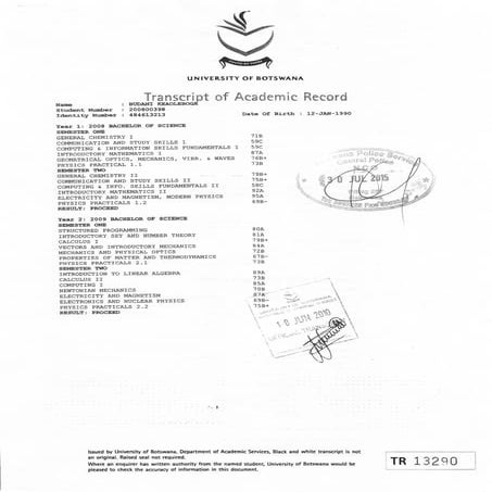 Budani - University of Botswana | PDF