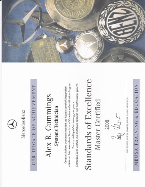 ASE Master Certification | PDF