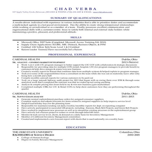 Michelle Burris 2016 Resume | PDF