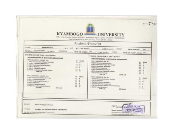 Makerere University Certificate | PDF