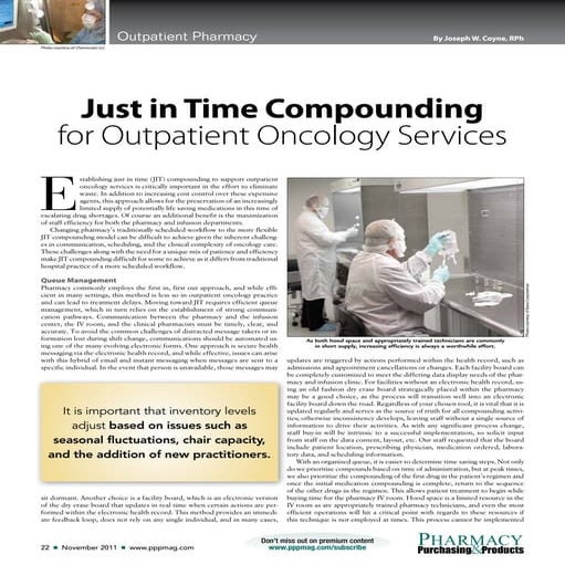 Just in time compounding | PDF