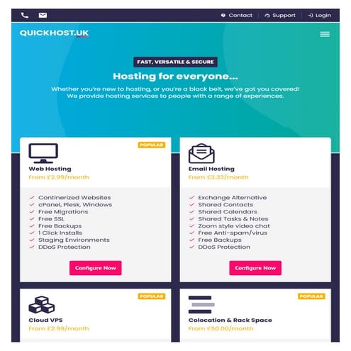 Affordable Cheap UK Web Hosting Services | QuickHost | PDF