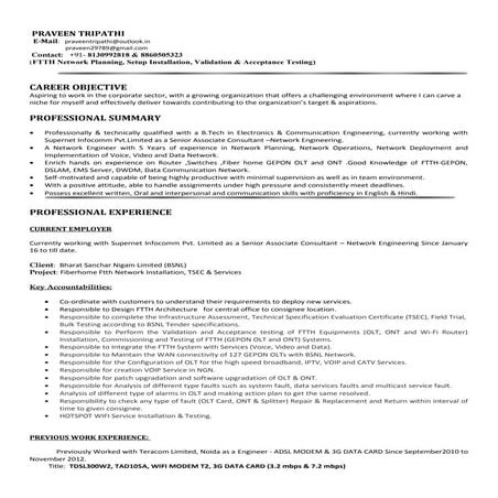 Praveen (FTTH )1 | DOC
