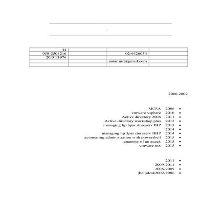 Nir Amar - CV2 | PDF
