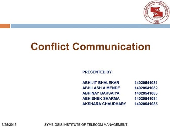 Resolving Conflict (Powerpoint) | PPS