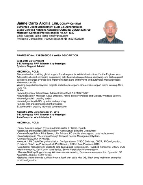 Dc resume | DOCX | Computing | Technology & Computing