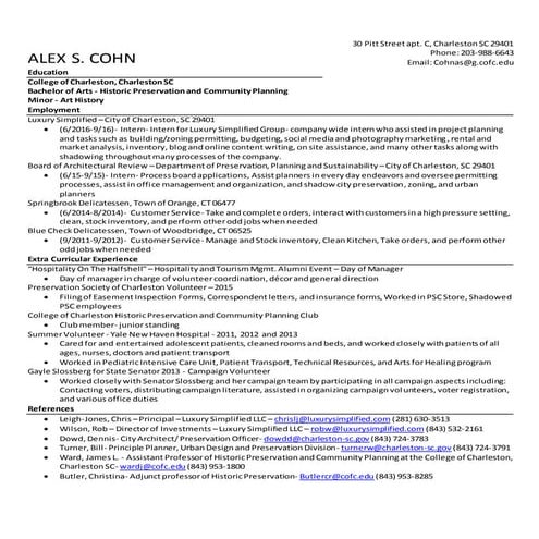 Alex Cohn Resume | DOCX