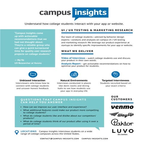 Campus Insights One Pager | PDF