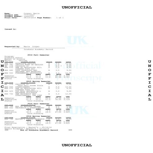 AMU Transcript 1 of 3 | PDF