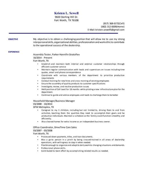 Garrison - Lego Resume | DOCX | Business | Business and Finance