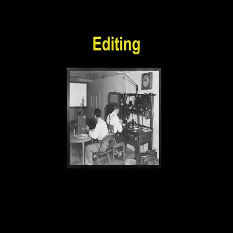 History of editing | PPTX