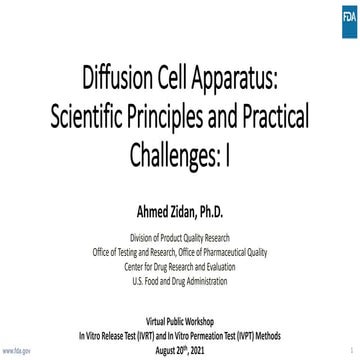 Diffusion Cell Apparatus slides | PDF