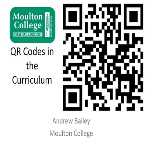 QR codes in the curriculum | PPTX