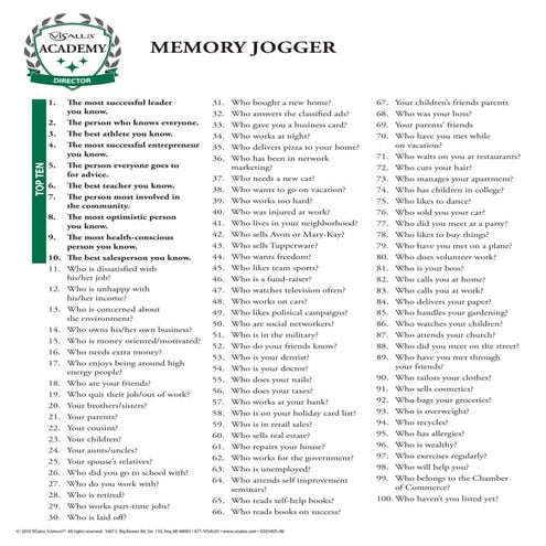 D3034 us memoryjogger | PDF | Resume Writing and Advice | Job Search