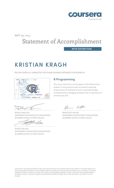 Certificate. R Programming | PDF | Computing | Technology & Computing Certificate. R Programming | PDF | Computing | Technology & Computing