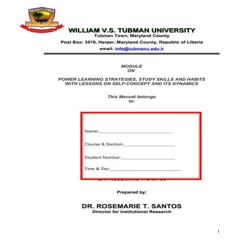 Modules on Power Learning & College Life | DOC