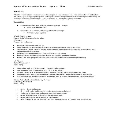 Spencer Resume | PDF