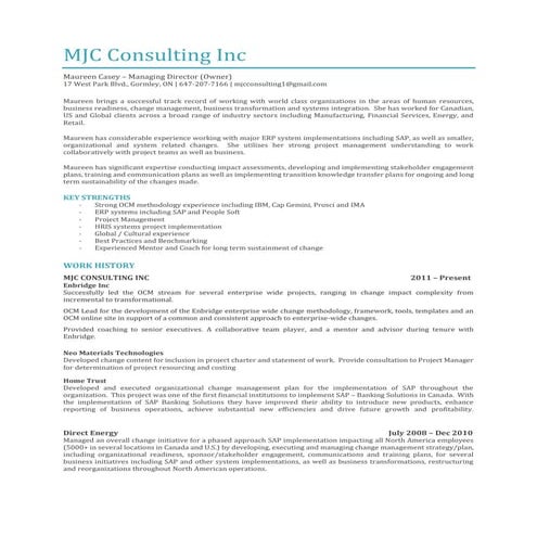MJC Consulting_Resume | PDF