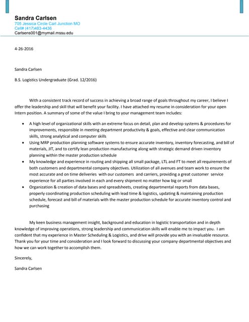 Cover letter | PDF
