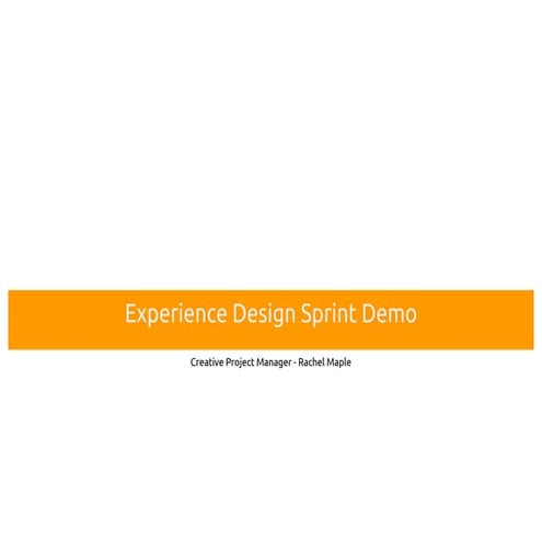 UX Sprint Demo Process | PDF | Operating Systems | Computer Software ...