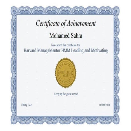 Harvard ManageMentor HMM Leading and Motivating | PDF