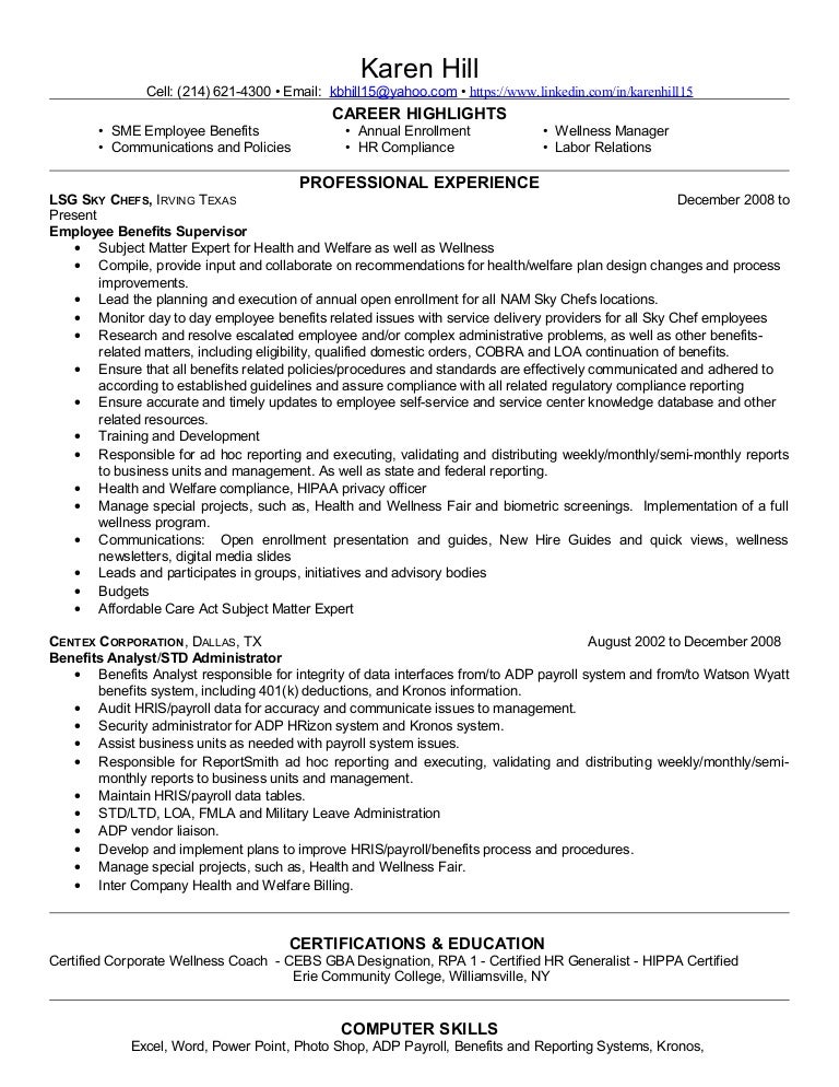 Karen Hill resume