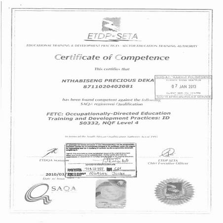 Certified COD ETDP | PDF