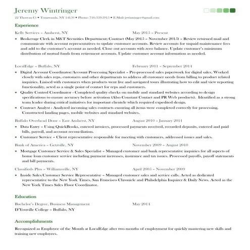 Jeremy Wintringer Resume 2015 | PDF