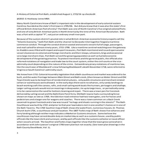 A History of Colonial Port Bath for Pat M.'s 2maritime links info ...
