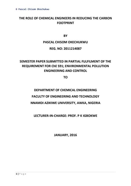 Carbon Footprint - CSR | PPTX