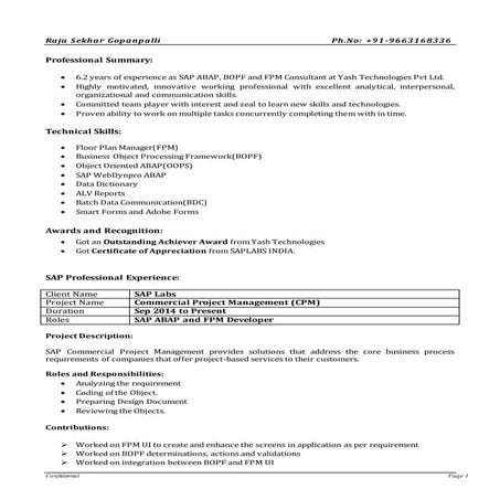 Rajasekhar_resume | PDF