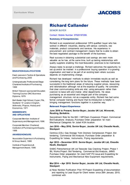 Richard Callander presentations