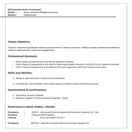 Tamer CV (P) | DOC