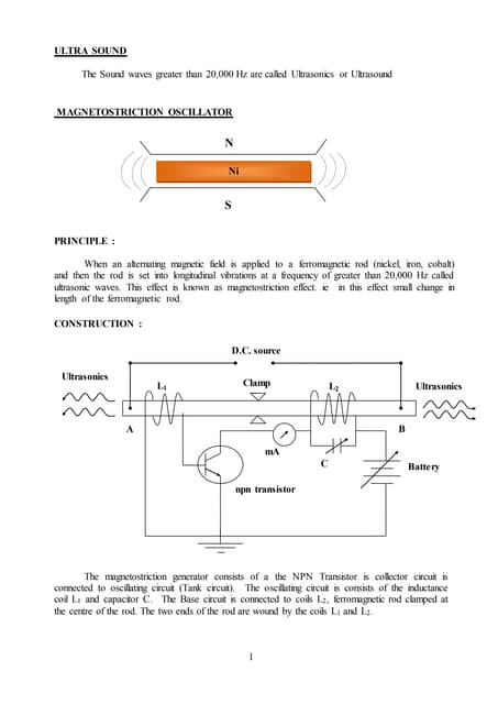 Ultrasonics | PPTX | Science