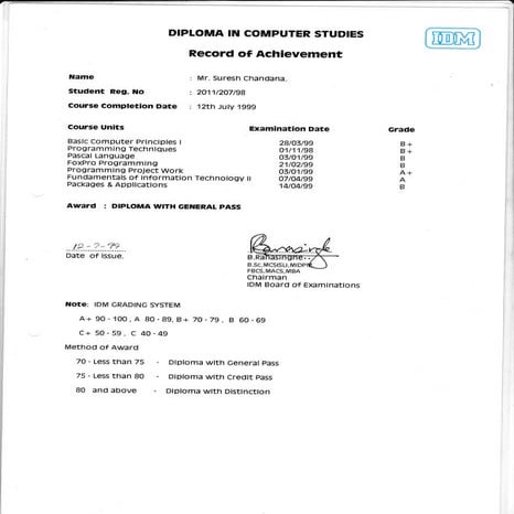Diploma In Computer Studies-IDM | PDF
